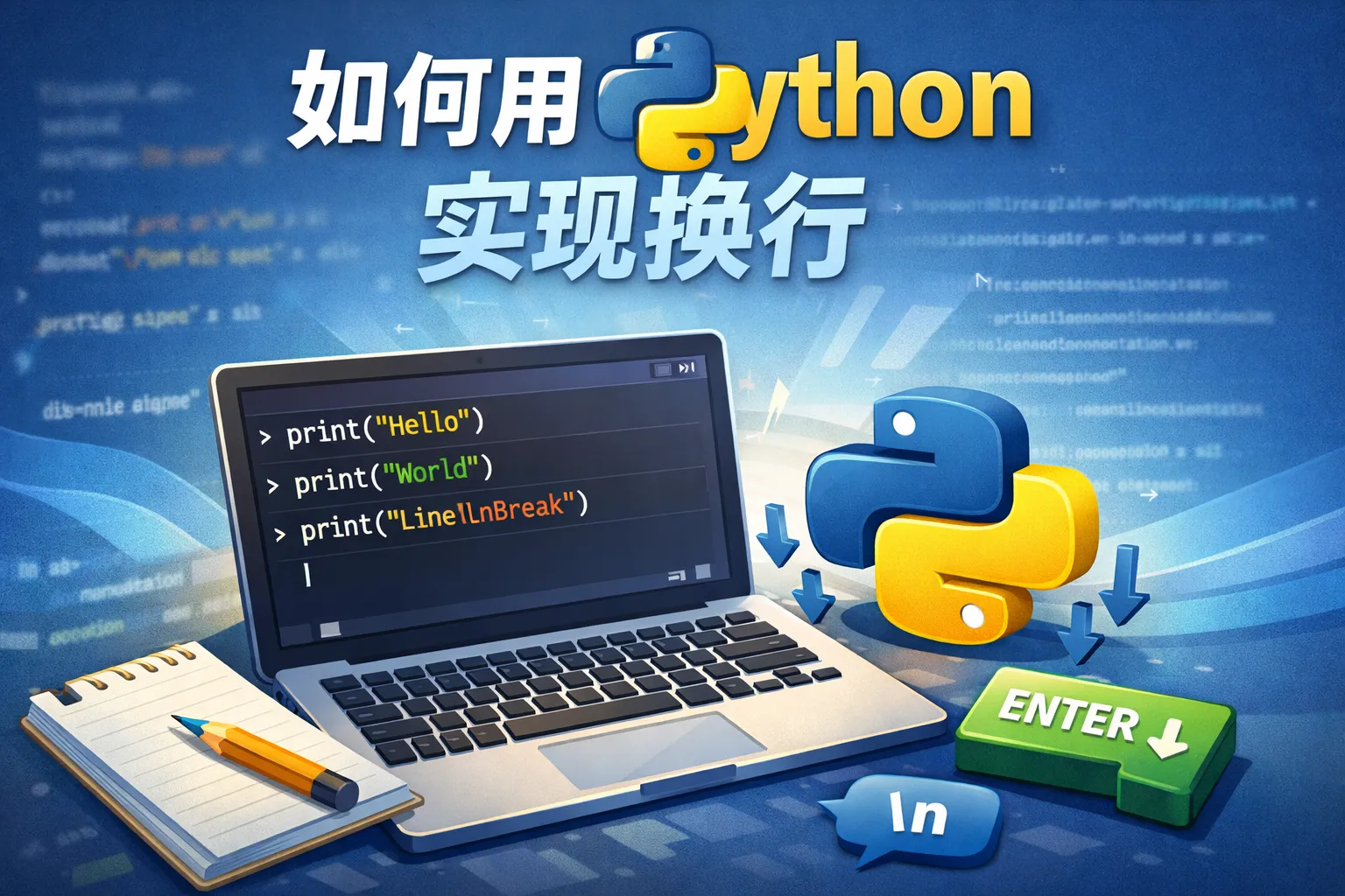 如何用Python如何换行