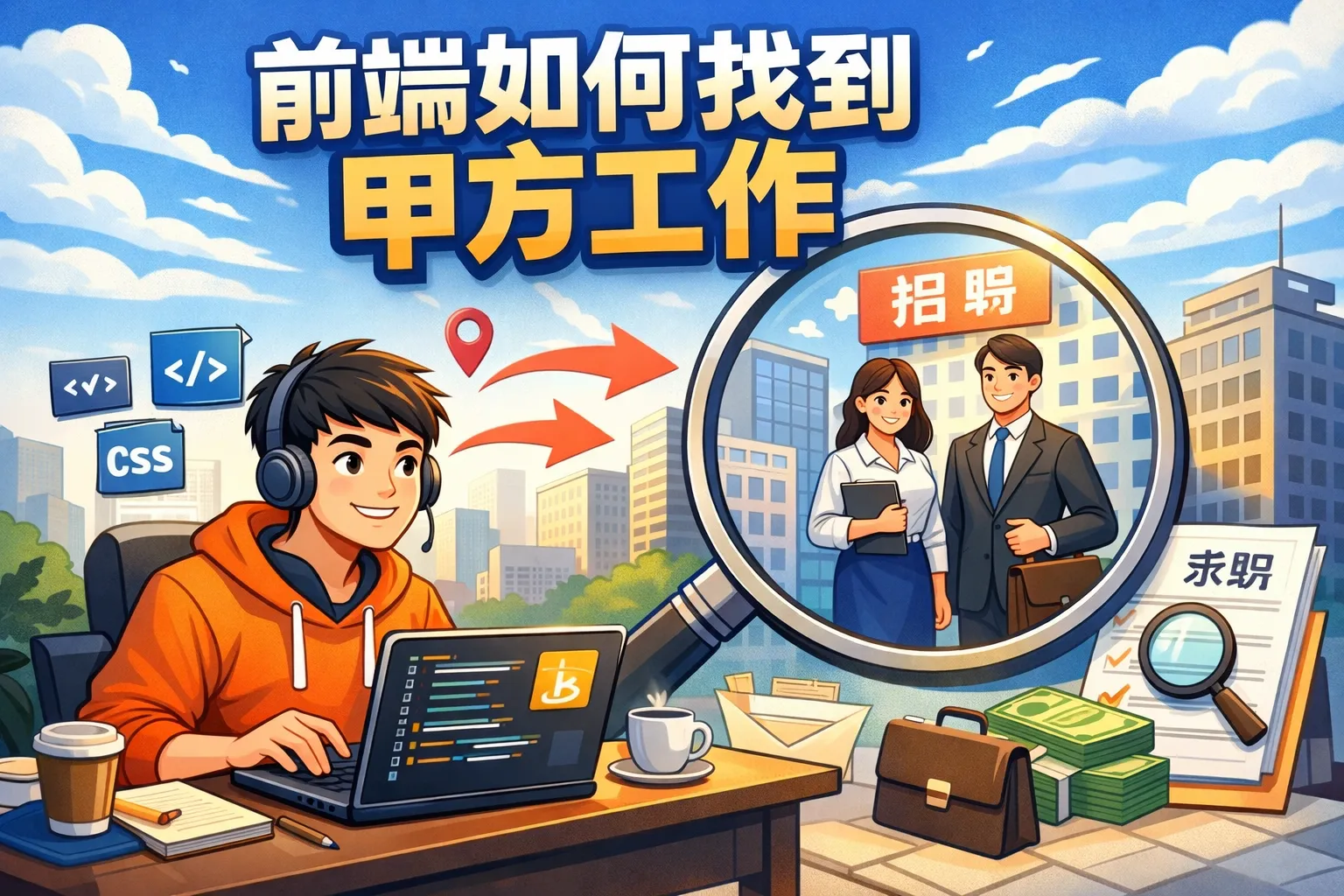 前端如何找到甲方工作