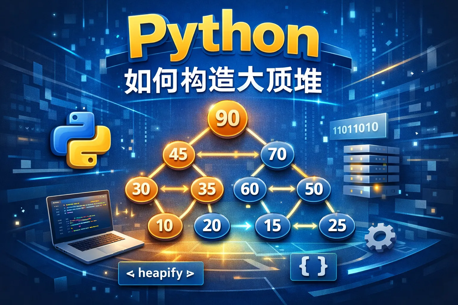 python如何构造大顶堆
