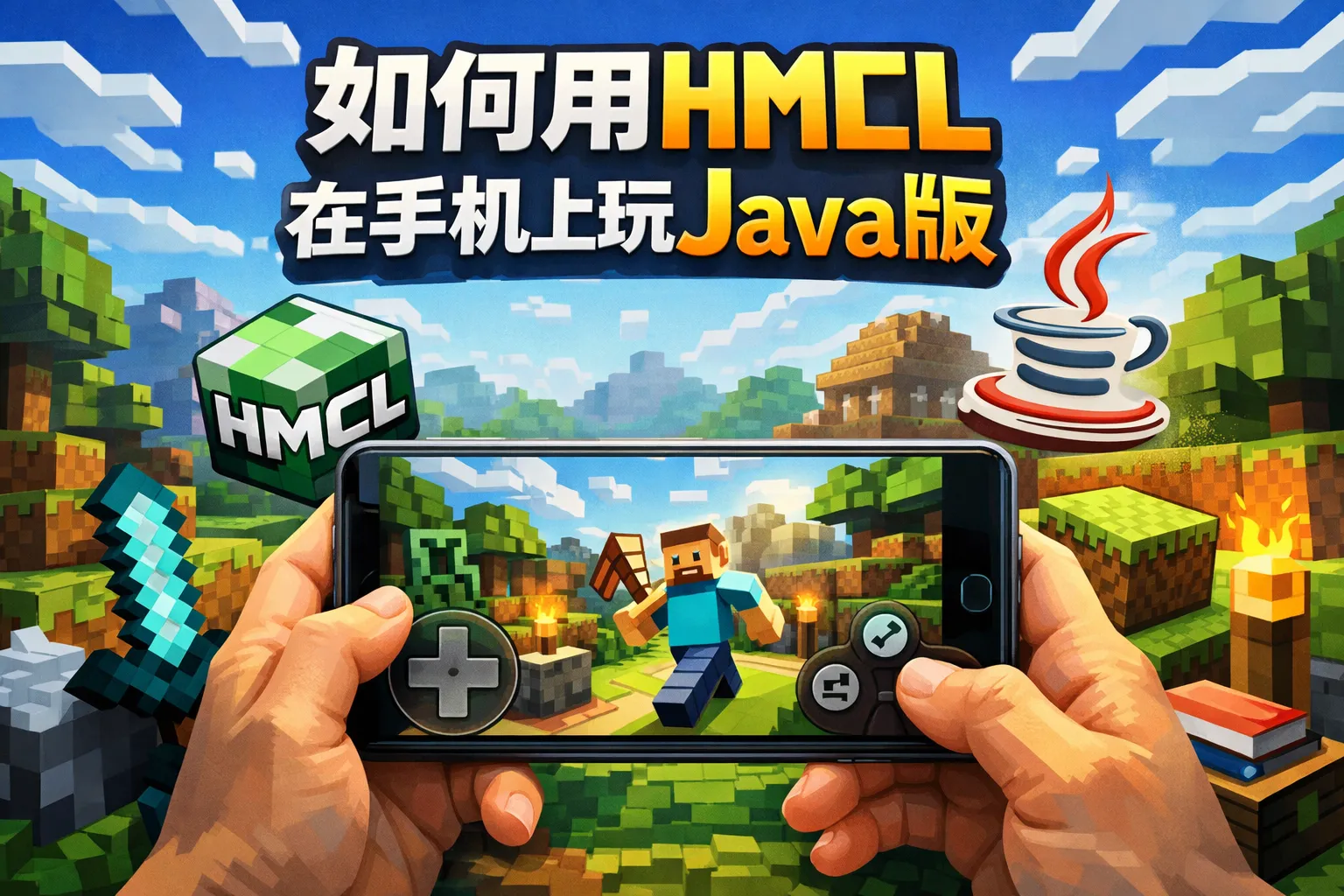 如何用hmcl在手机上玩java版