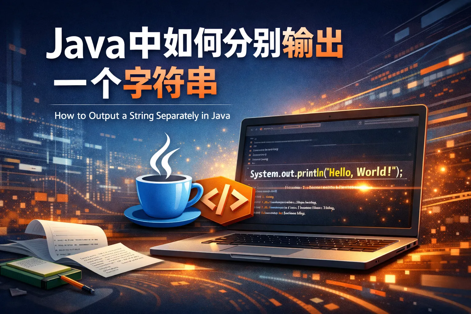 java中如何分别输出一个字符串