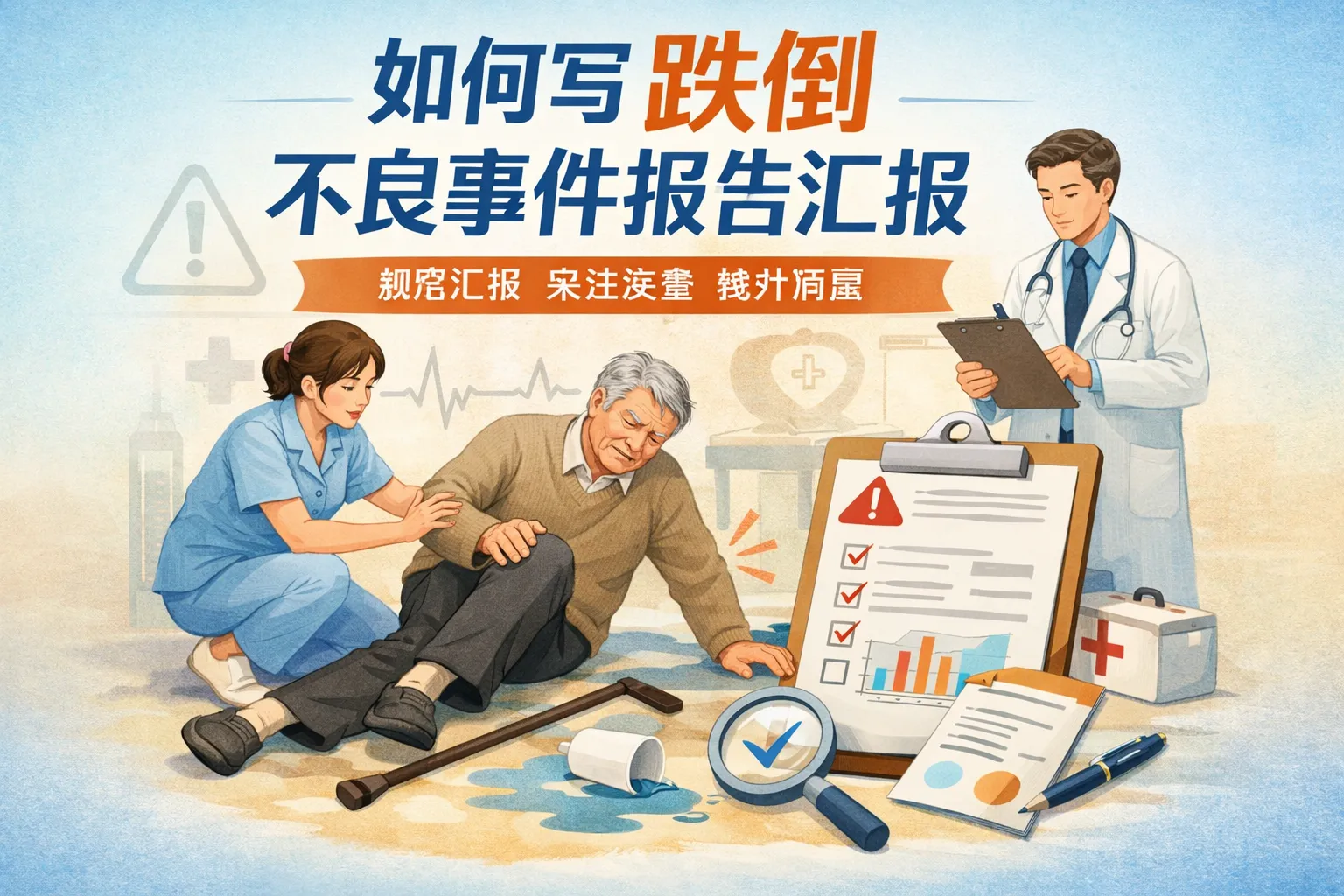 如何写跌倒不良事件报告汇报