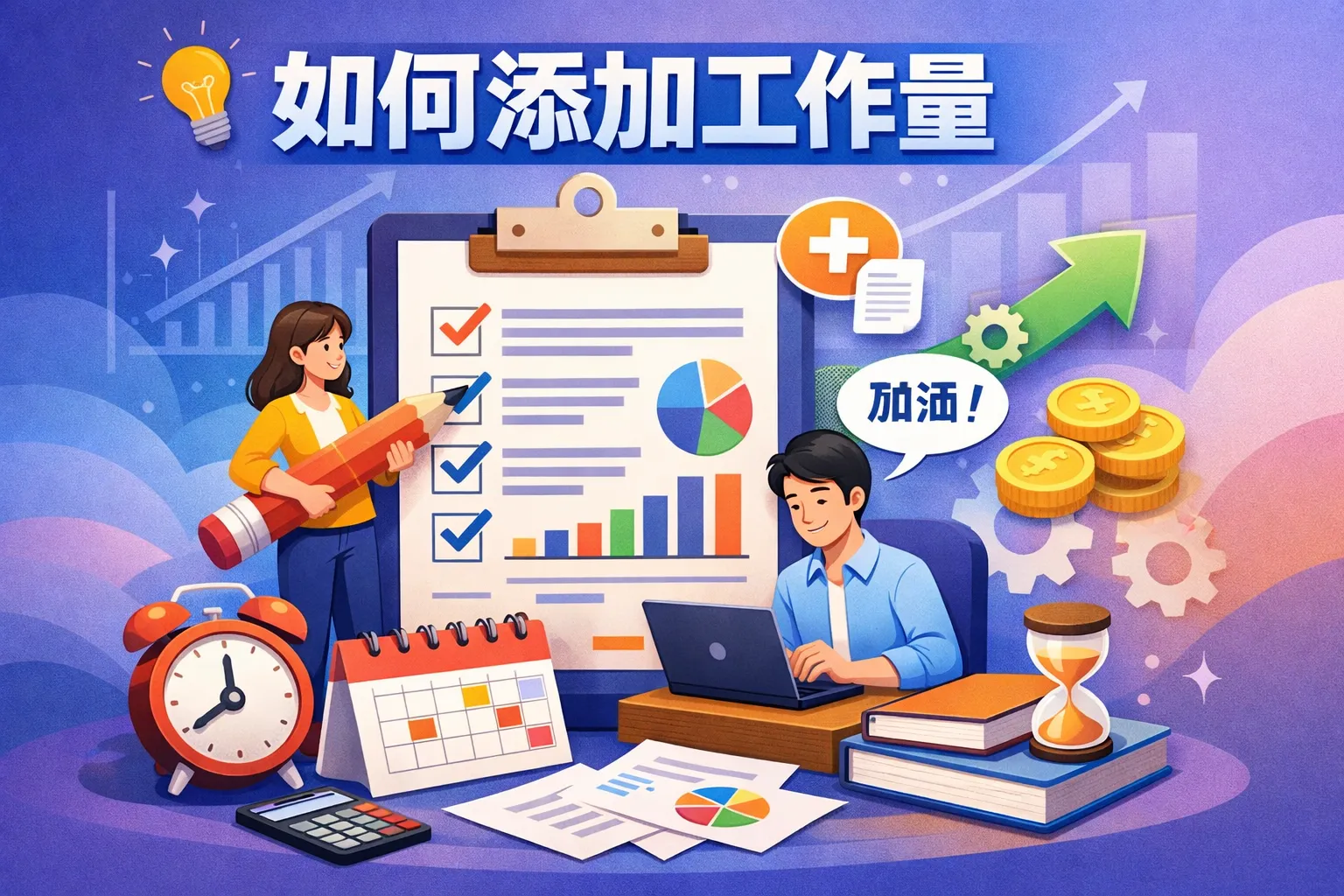 如何添加工作量