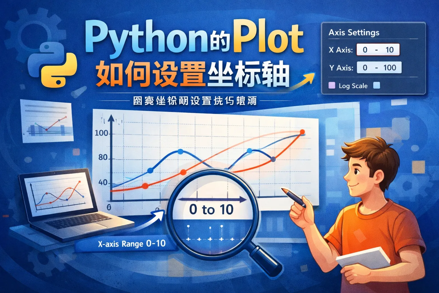 python的plot如何设置坐标轴