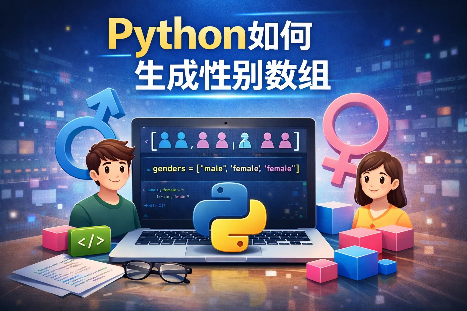 python如何生成性别数组
