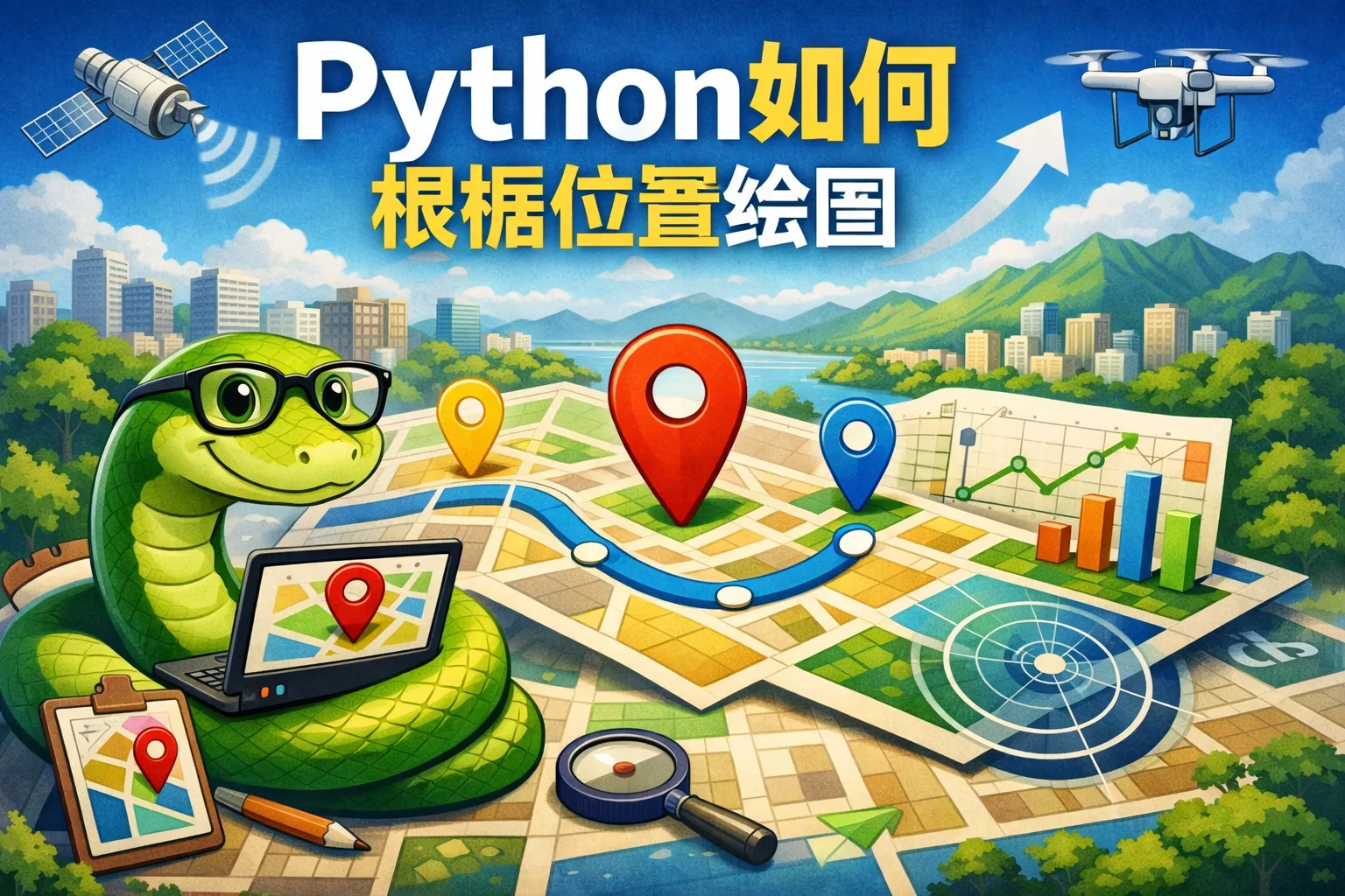 python如何根据位置绘图