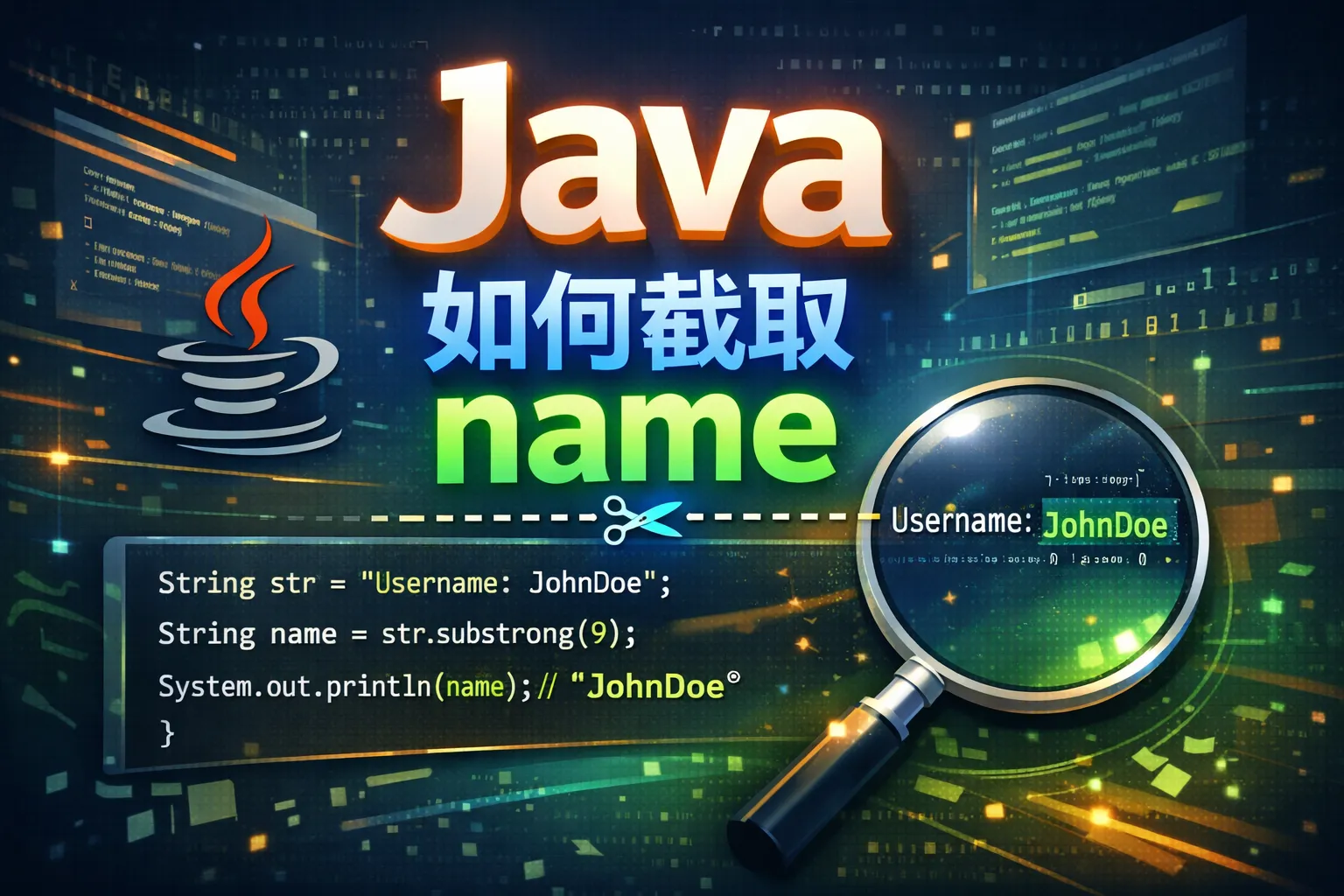 java如何截取 name