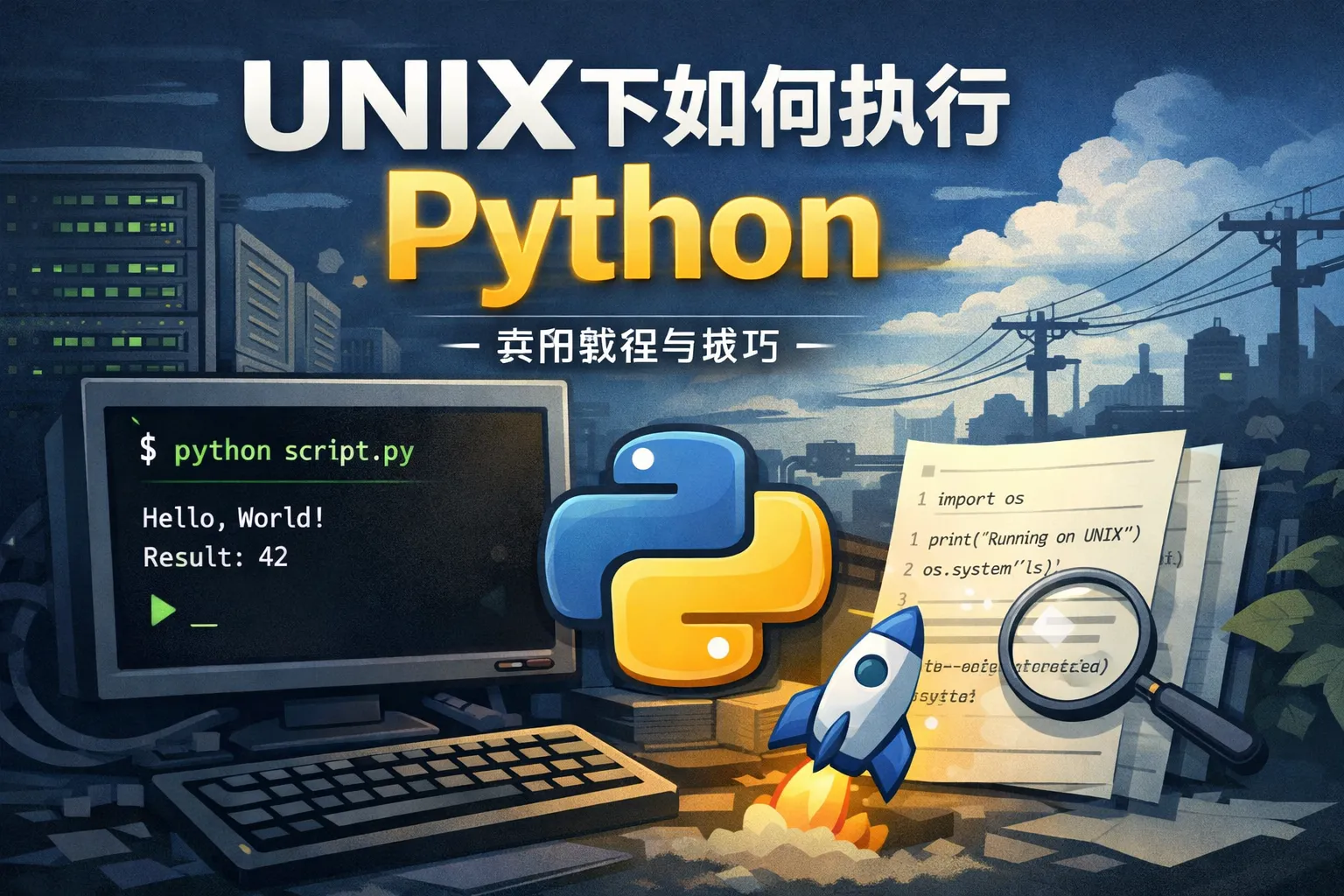 unix下如何执行python