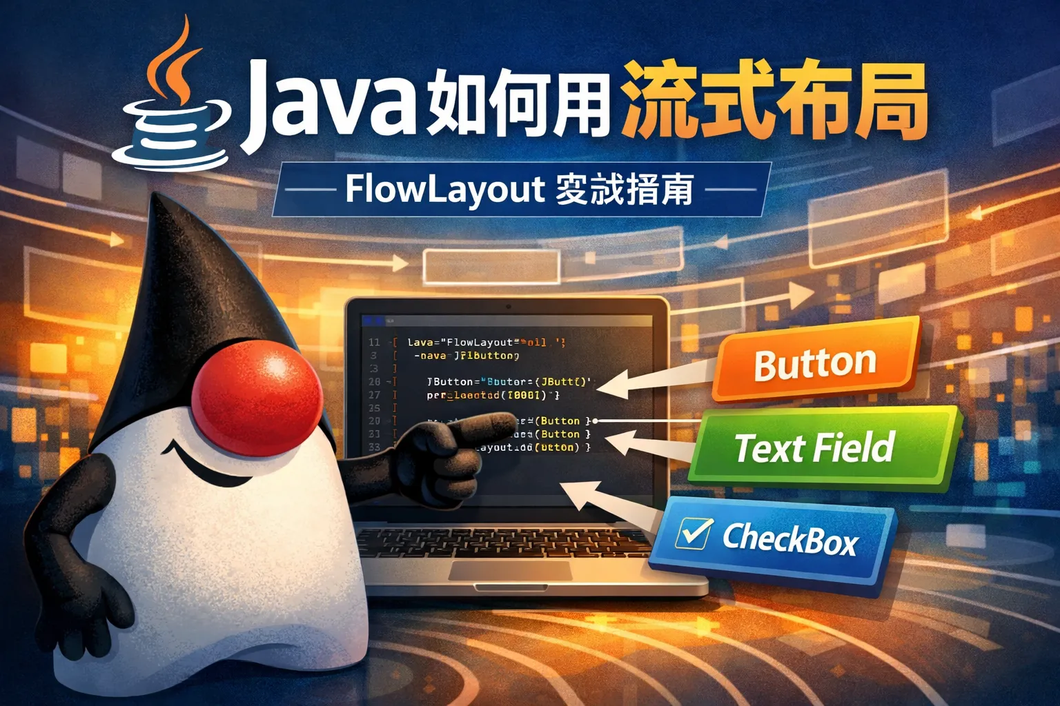 java如何用流式布局