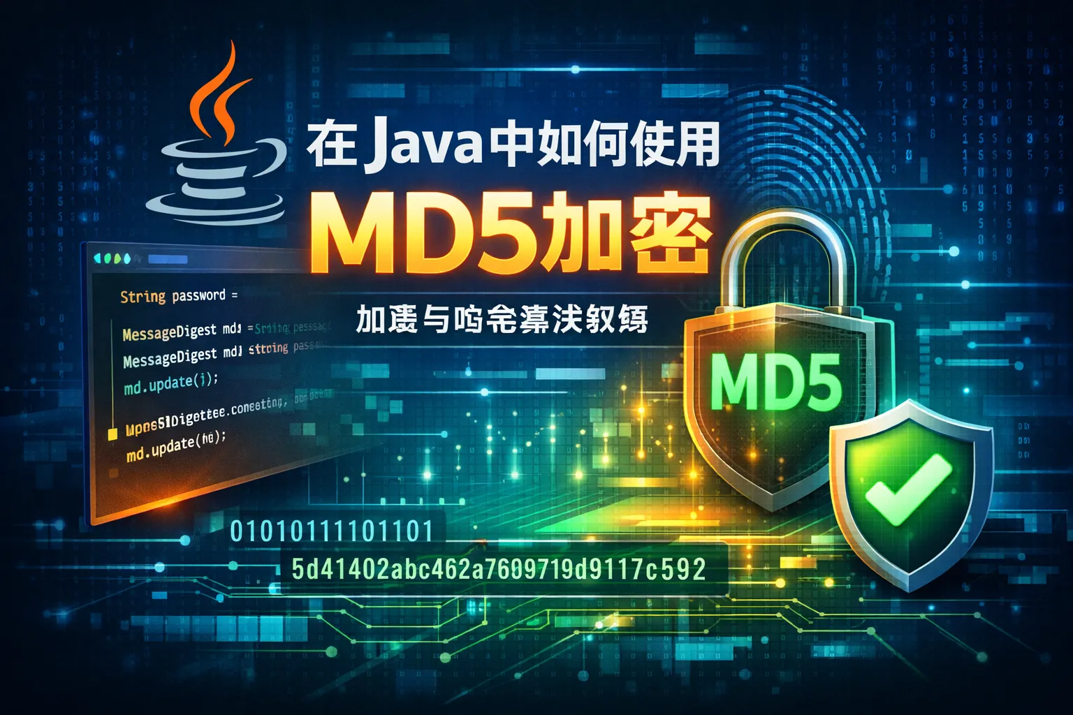 在java中如何使用md5加密