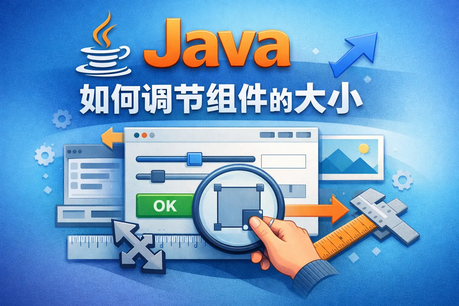 java如何调节组件的大小