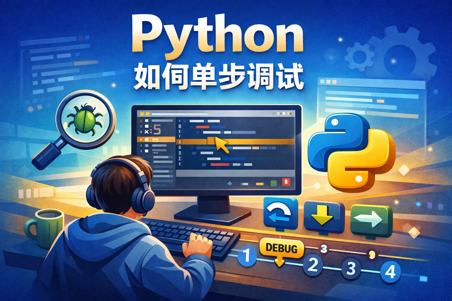python 如何单步调试