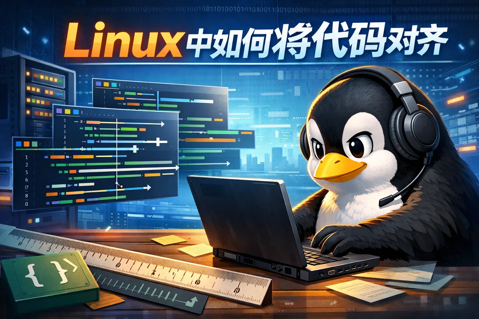linux中如何将代码对齐