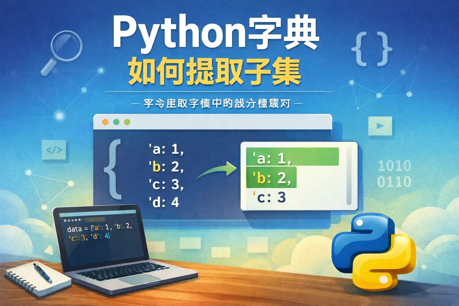 python字典如何提取子集