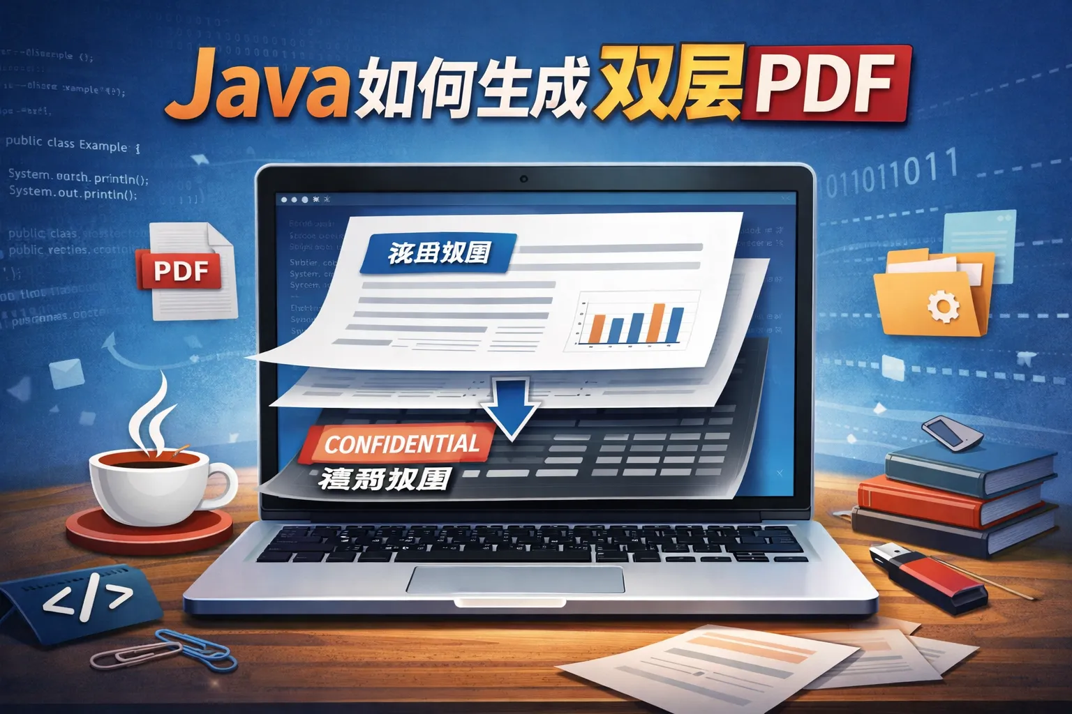 java如何生成双层pdf