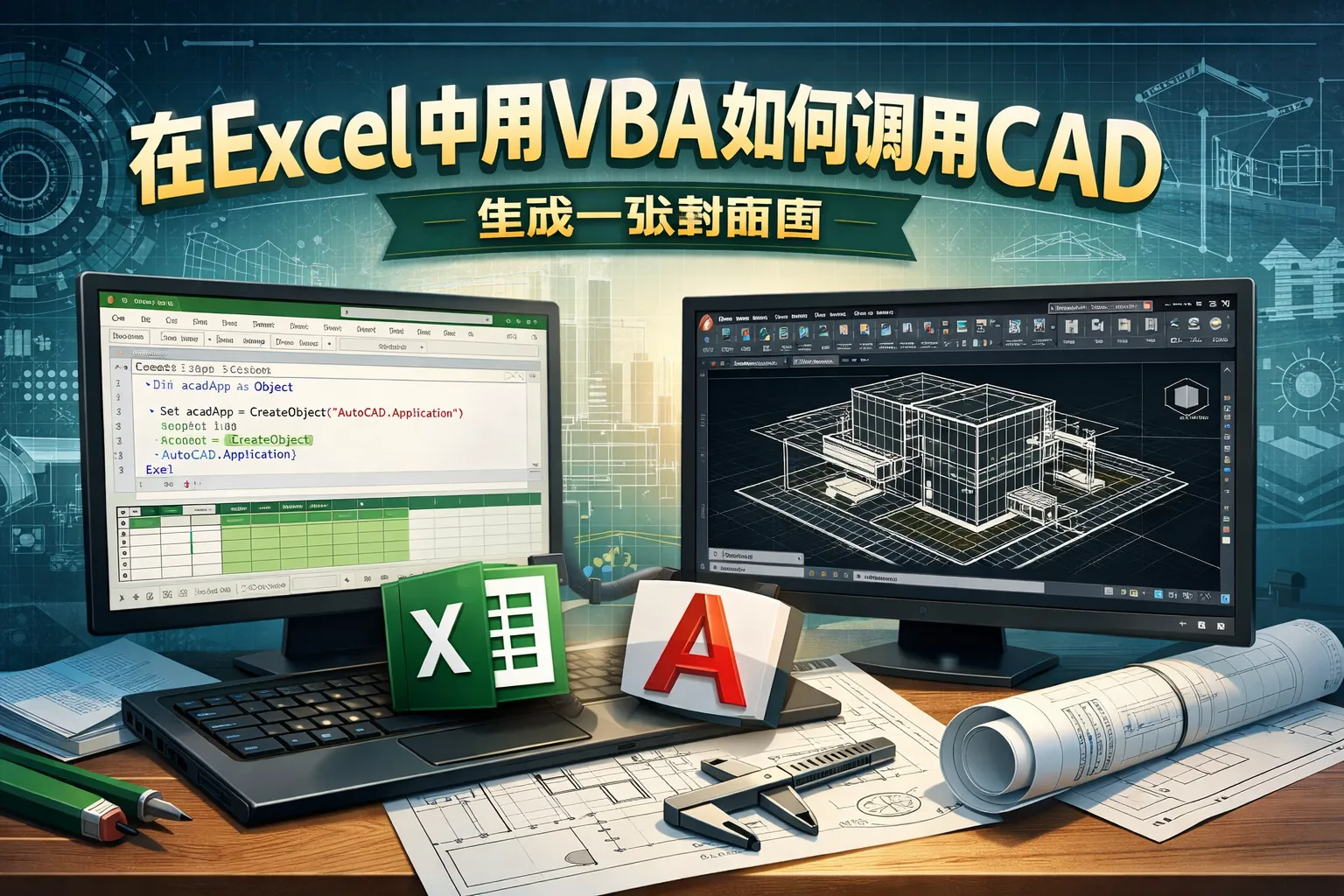 在excel中用vba如何调用cad