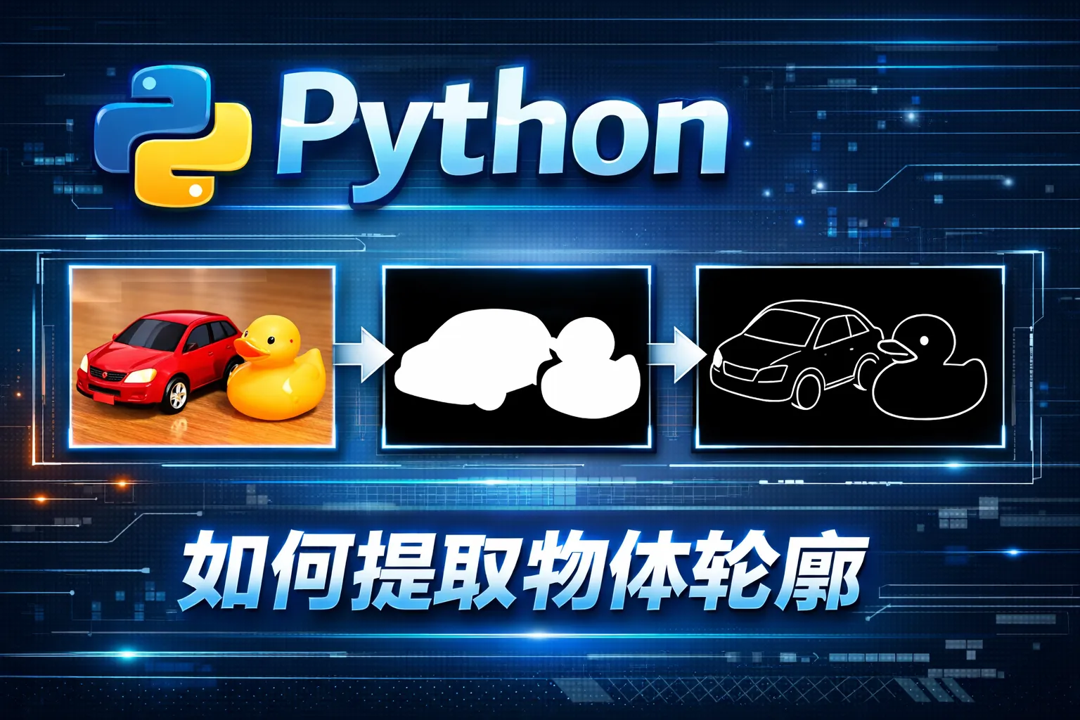 python中如何提取物体轮廓