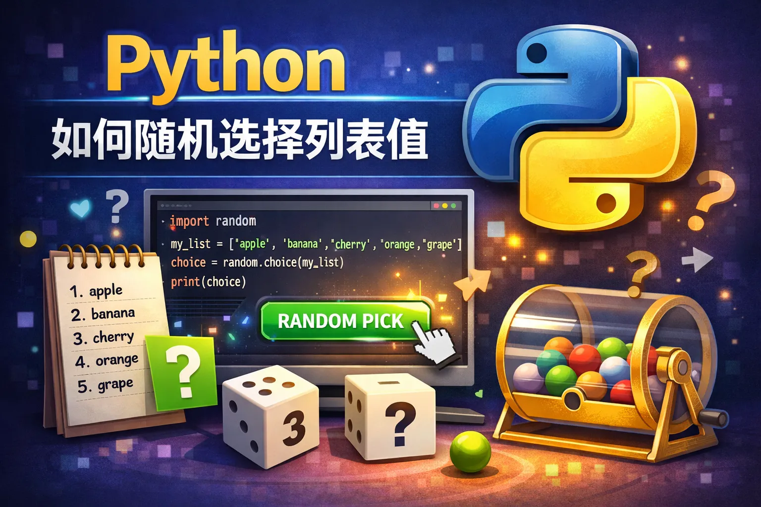 python如何随机选择列表值