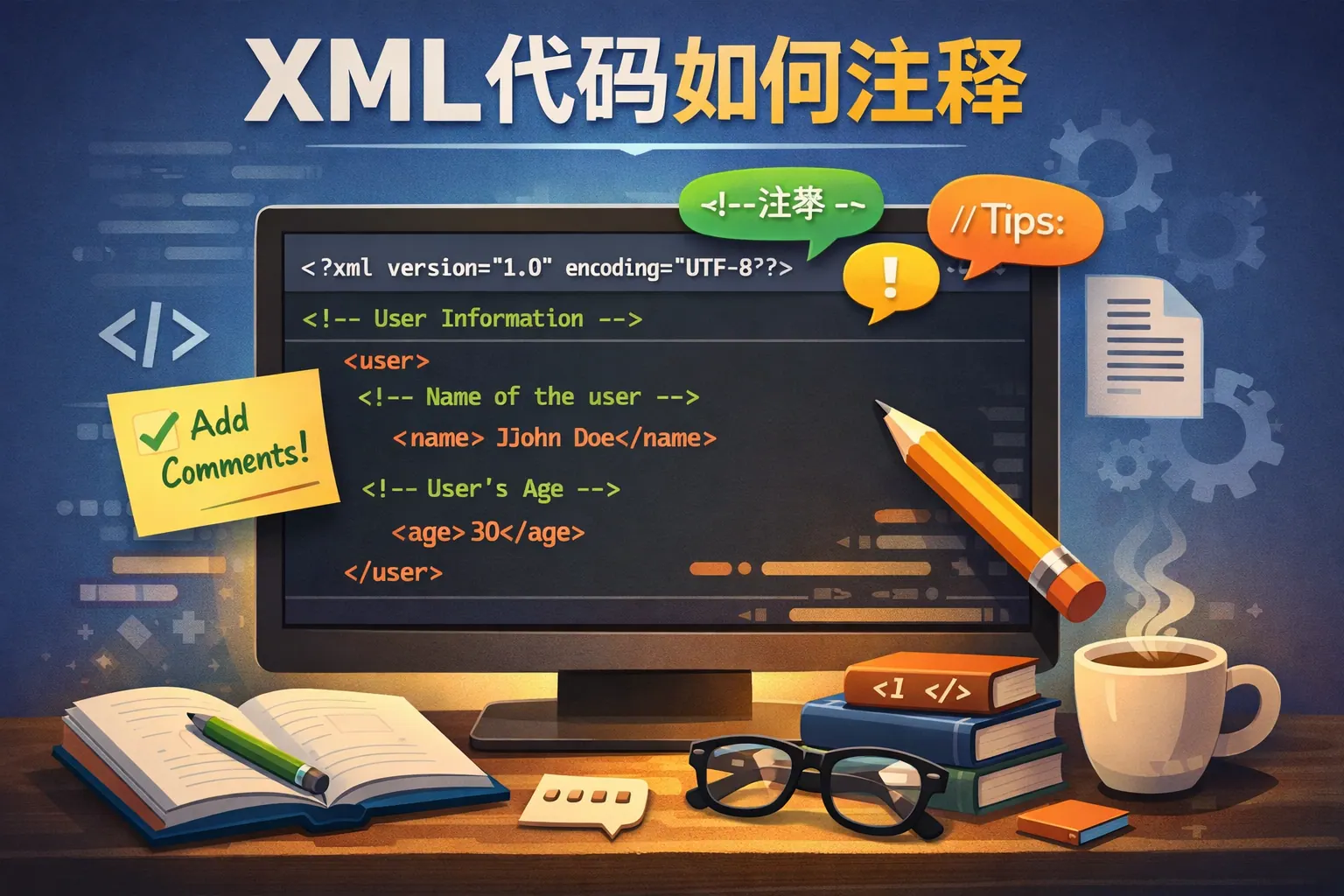 xml代码如何注释