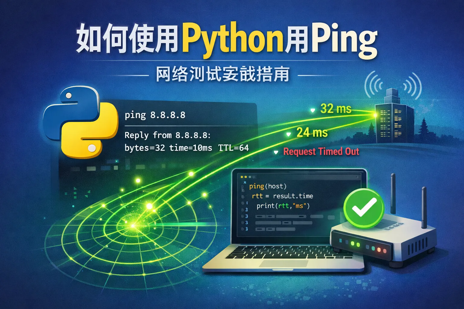 如何使用python用ping