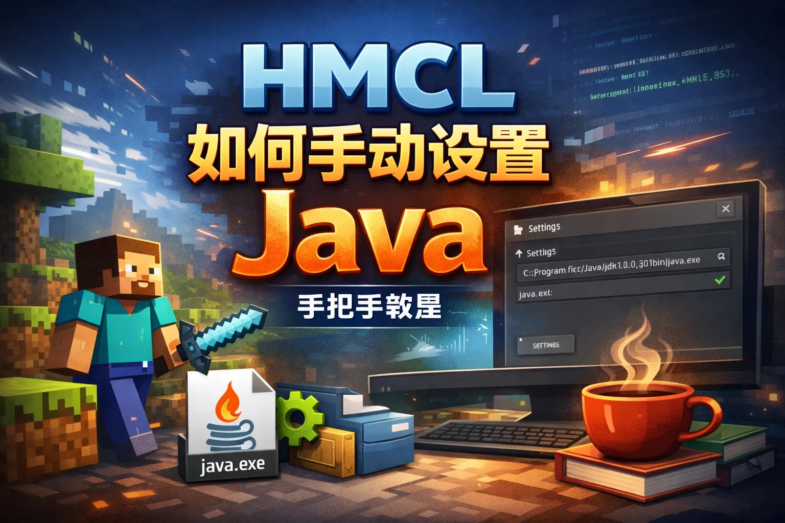 hmcl如何手动设置java