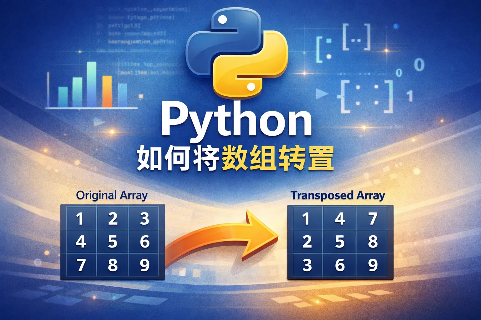 python 如何将数组转置