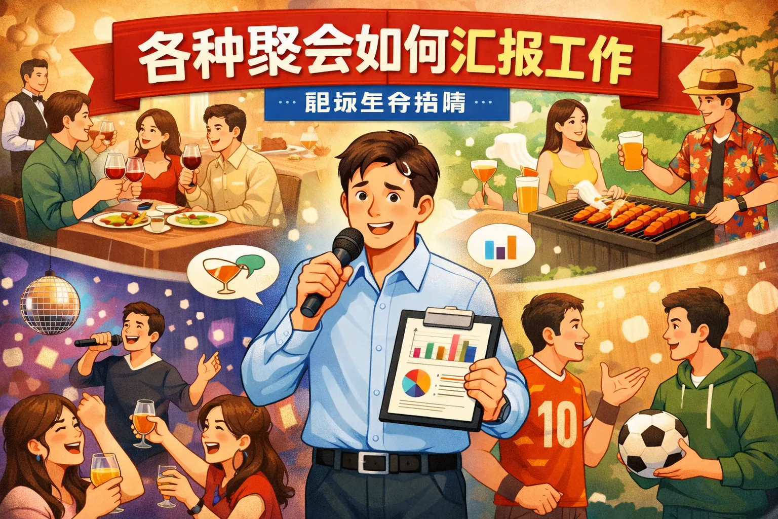 各种聚会如何汇报工作